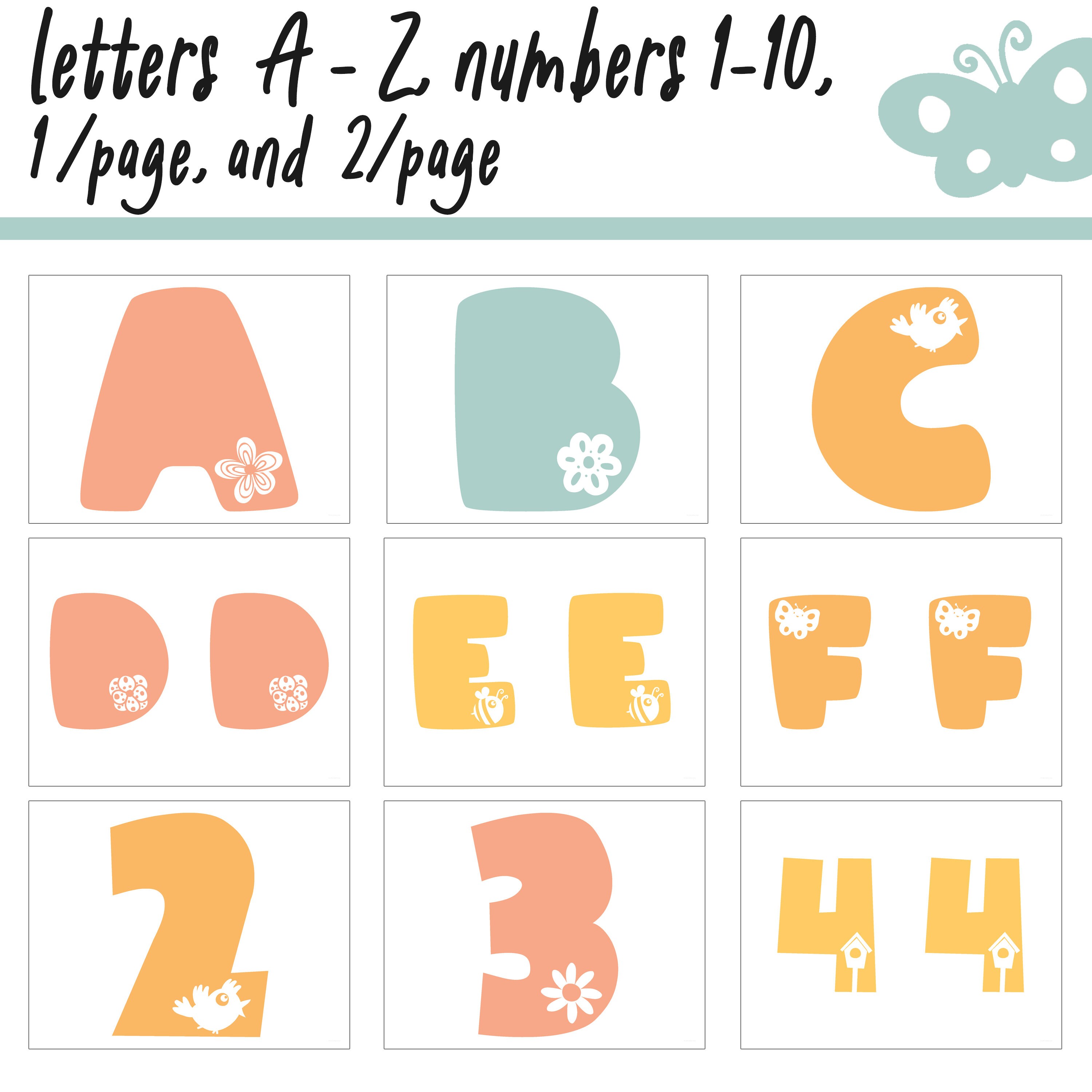 Boho Retro Bulletin Board Letters Spring Letters A Z, Letters and ...