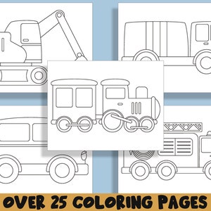 Vehicle Coloring Pages: 25 Fun Coloring Book Designs – Perfect for ...