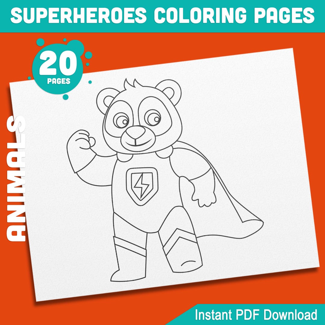 Animal Superheroes Coloring Pages: 20 Epic Designs for Kids With Fun ...