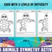 Sea Animals Symmetry Worksheet, Sea Animals Theme Lines of Symmetry ...