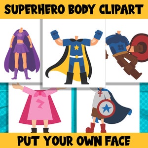 Superhero Kids Body Set for Prek to 6th Grade, 20 Pages, PDF File ...