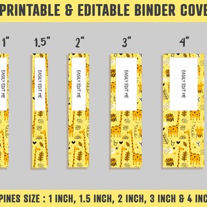 Binder Covers for School, 10 Printable & Editable Binder Covers+spines ...