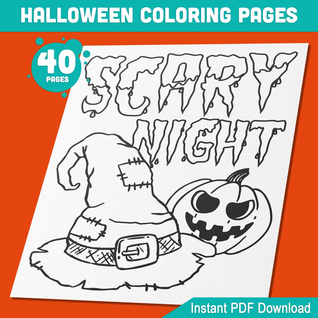 Halloween Coloring Pages & Activity Book: 40 High-resolution Printable ...