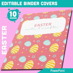 Powerpoint Binder Covers, 10 Printable/editable Easter Binder Covers ...