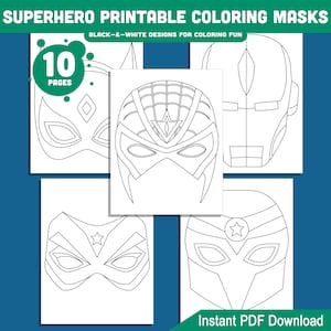 Superhero Mask Templates, Fun Printable Coloring Masks for Kids ...
