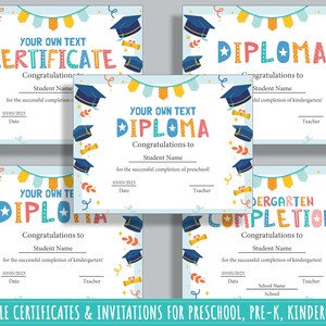 Kids' Fun Certificate and Invitation Collection: 37 Editable Pages for ...