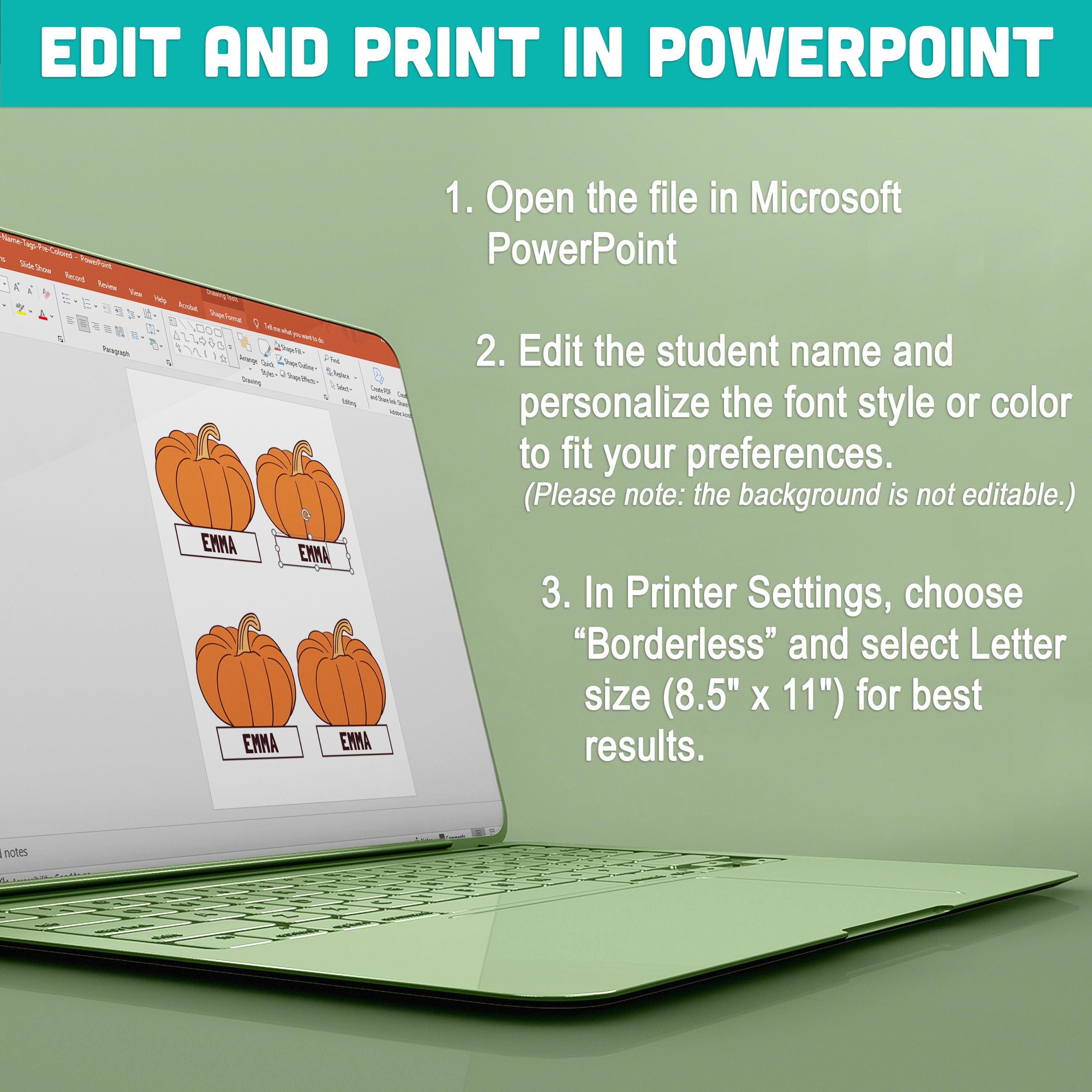 Editable Locker Labels (cubby Name Tags), Autumn Pumpkins Themed, PDF ...