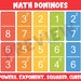 Printable Math Dominoes (powers, Exponent, Squared, Cubed), 55 Cards ...