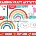 Cute Rainbow Craft Activity Color, Cut, and Glue for Prek to 2nd Grade ...