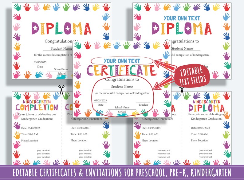 37 Editable Pages of Completions, Diplomas, Certificates, and ...