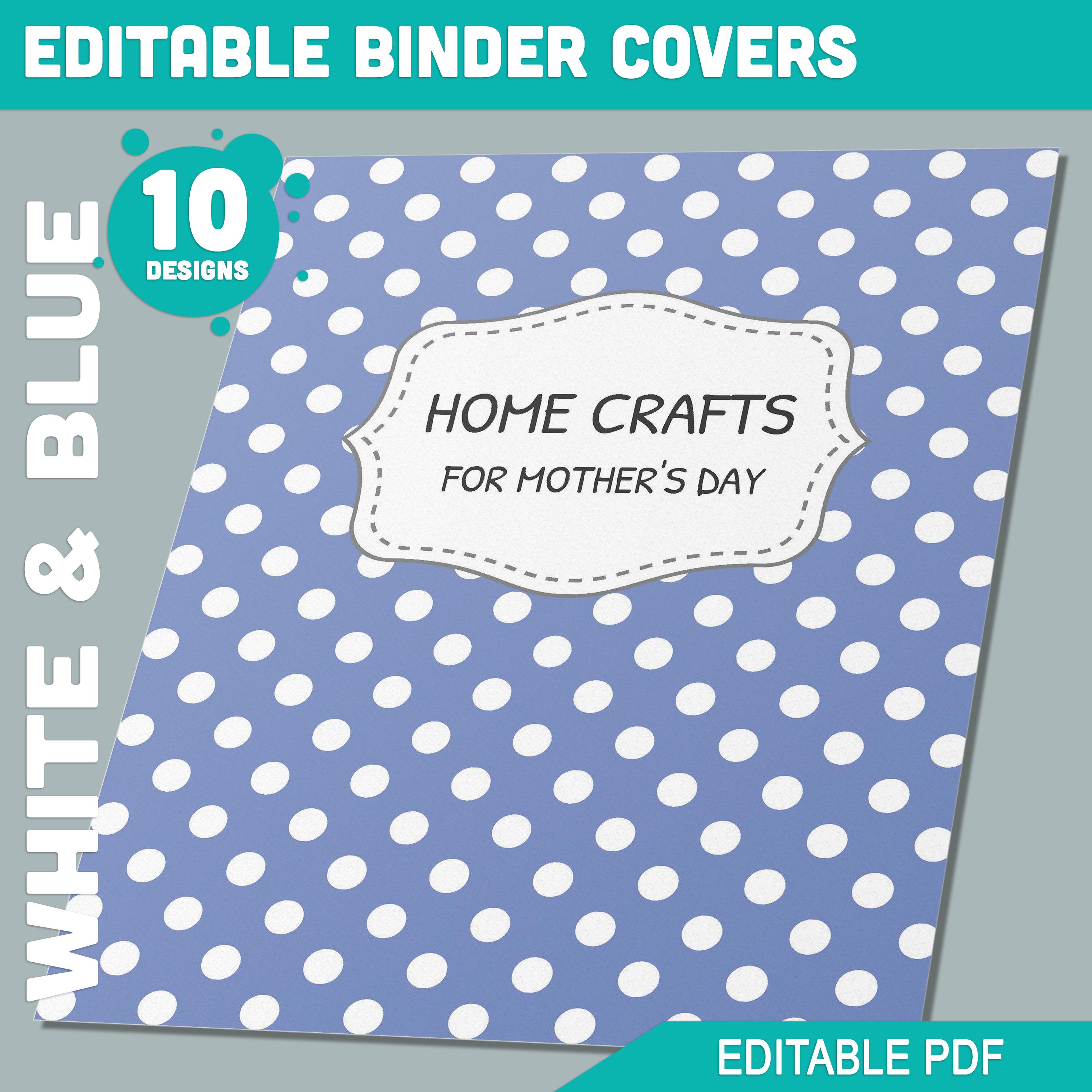 Planner Cover Page, 10 Editable Binder Covers and Spines, Binder Cover ...