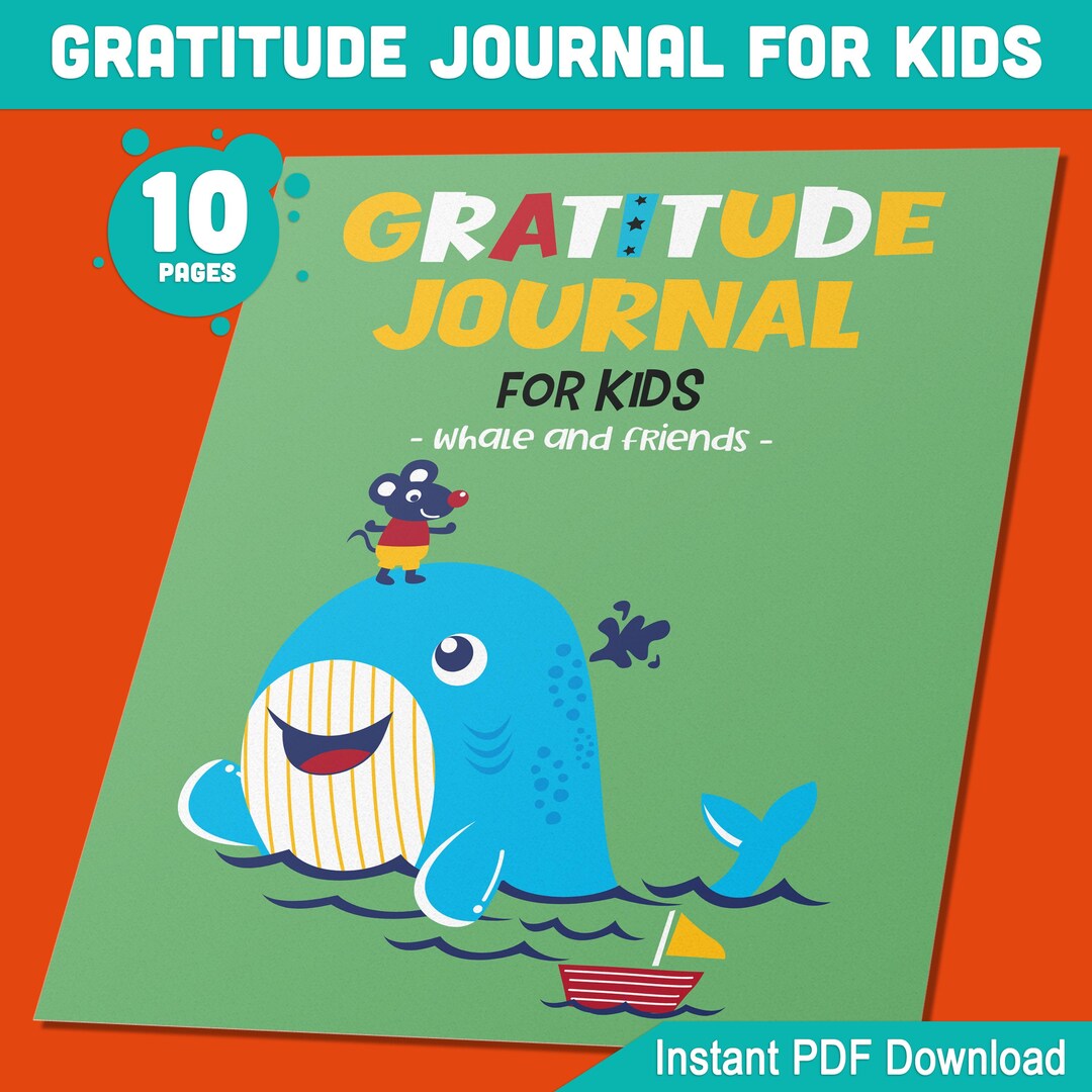 Whale & Friends Gratitude Journal for Kids: 10 Fun Daily Prompts ...