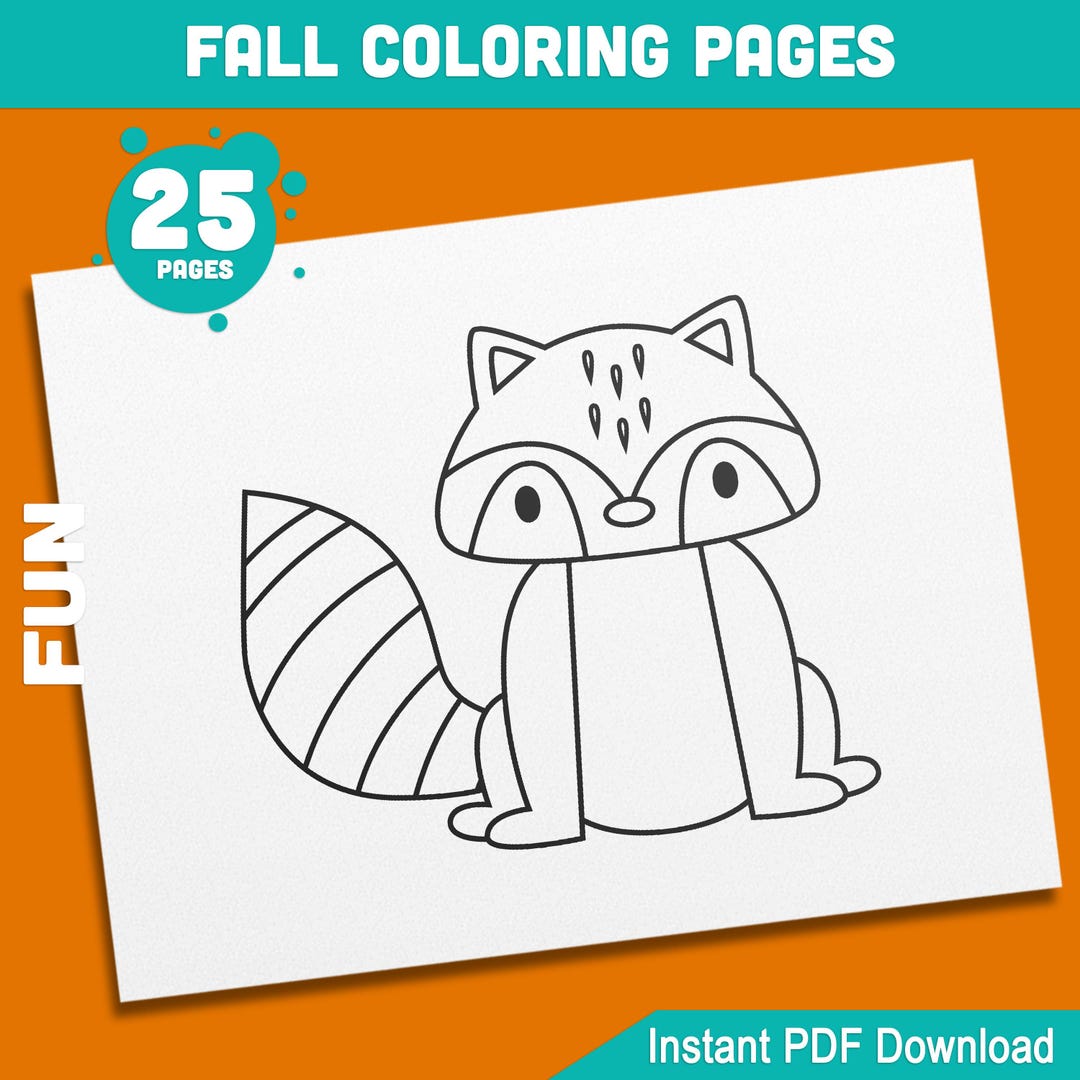 Fall Fun for Little Ones: 25 Easy Coloring Pages for Kindergarten ...