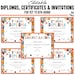 Editable Diplomas for 3rd Grade, Certificates for 1st-8th Grade, and ...