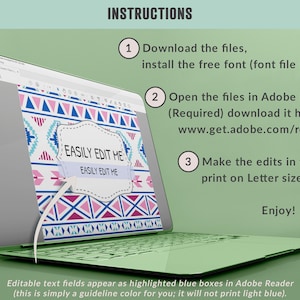 Navajo/tribal Binder Cover, 10 Printable/editable Covers + Spines ...