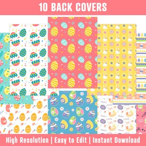 Powerpoint Binder Covers, 10 Printable/editable Easter Binder Covers ...