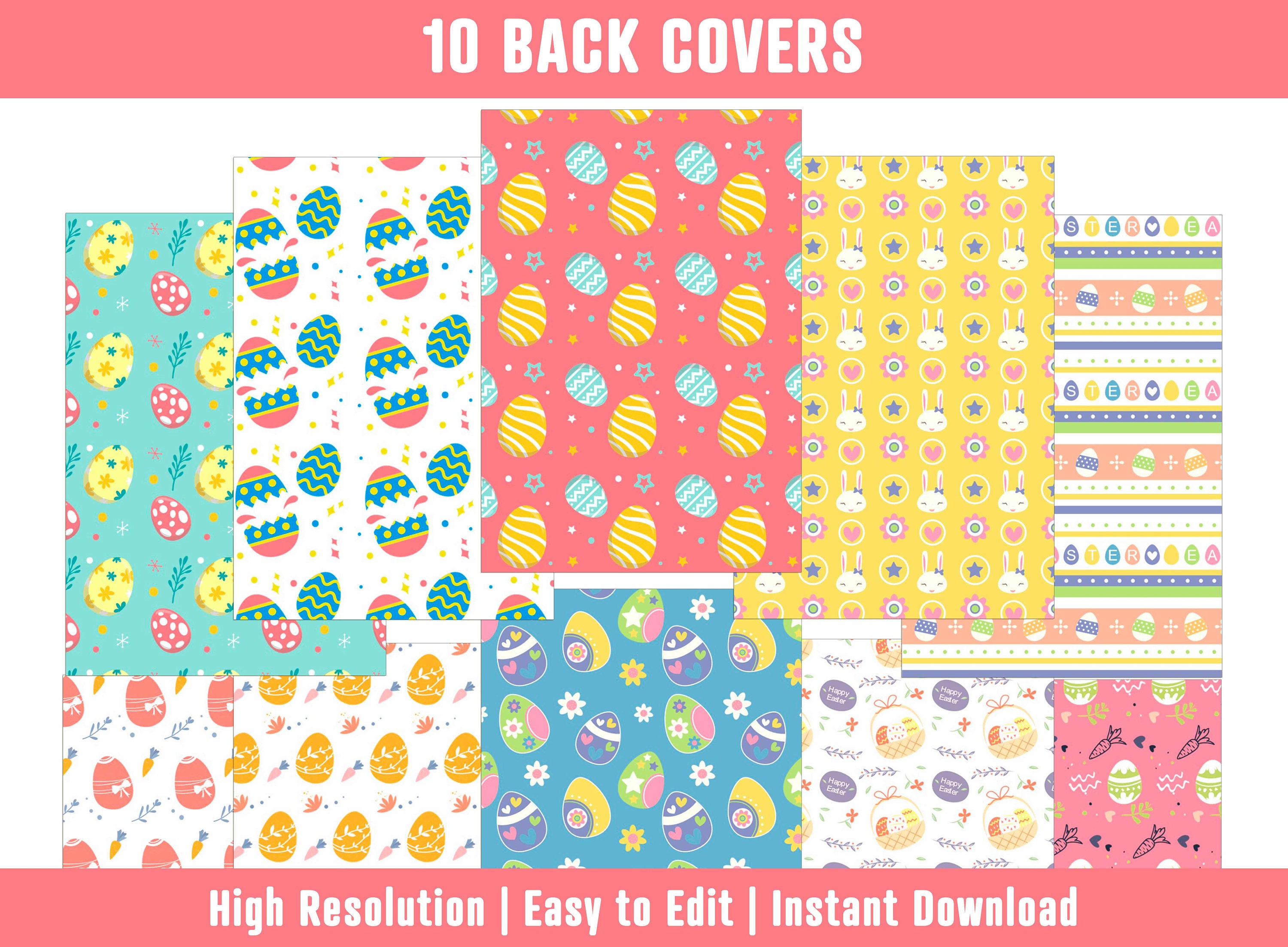 Powerpoint Binder Covers, 10 Printable/editable Easter Binder Covers ...