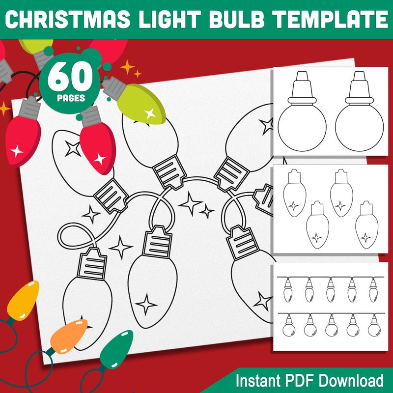 Christmas Bulbs Templates - Etsy