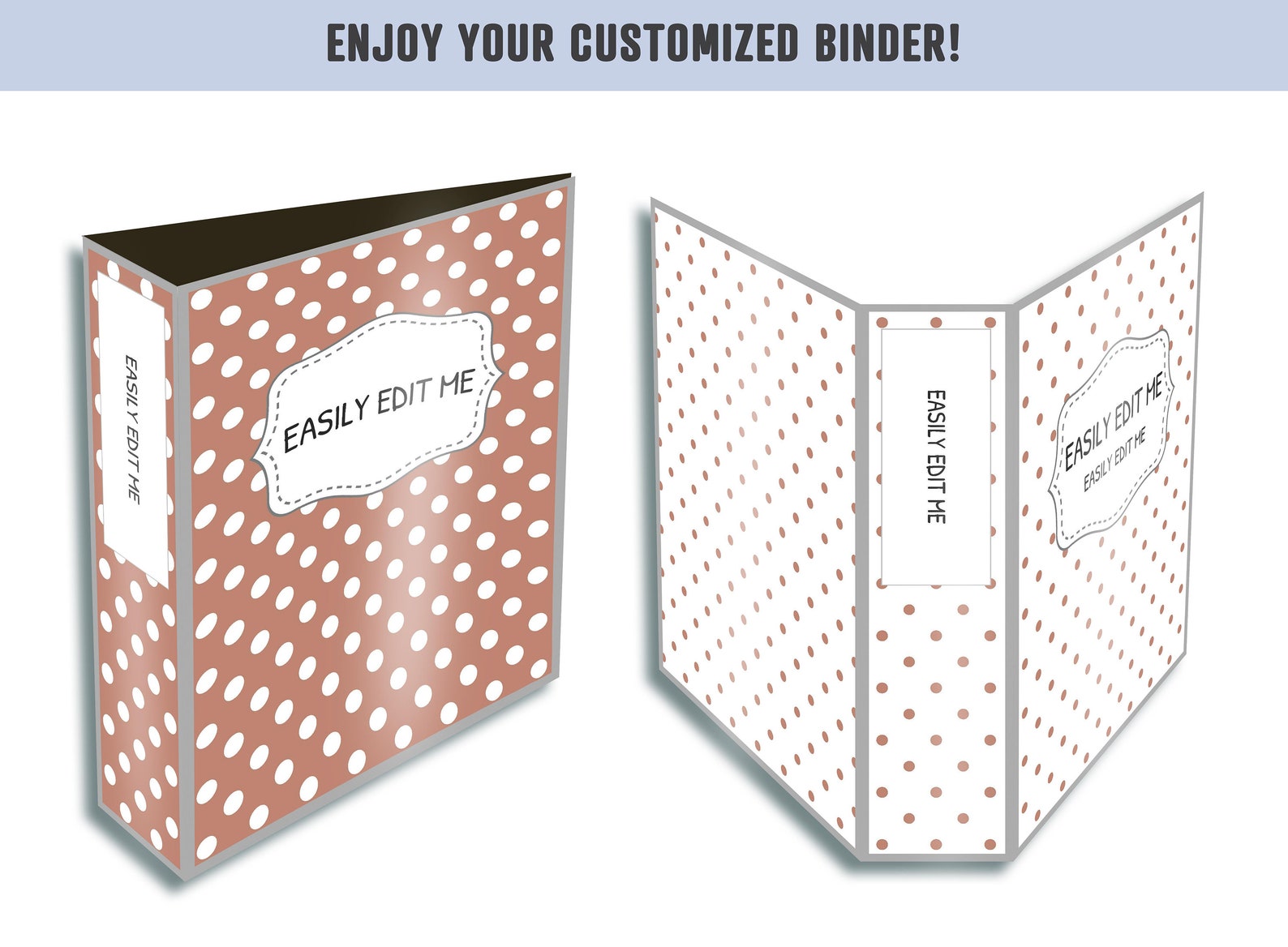 Planner Cover Pages Earth Tone, 10 Editable Binder Covers and Spines ...