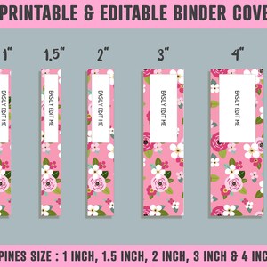 Flowers, Palm Leaves, Cactuses Binder Cover, 10 Printable/editable ...