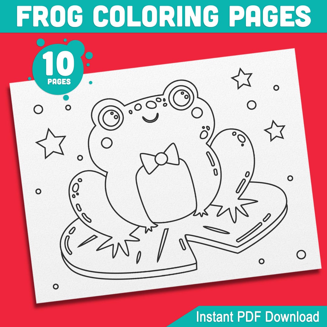 Frog Coloring Pages: 10 Simple and Fun Designs for Preschool and ...