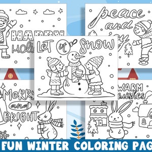 Fun Winter Coloring Pages: 15 Fun and Playful Designs for Preschool and ...