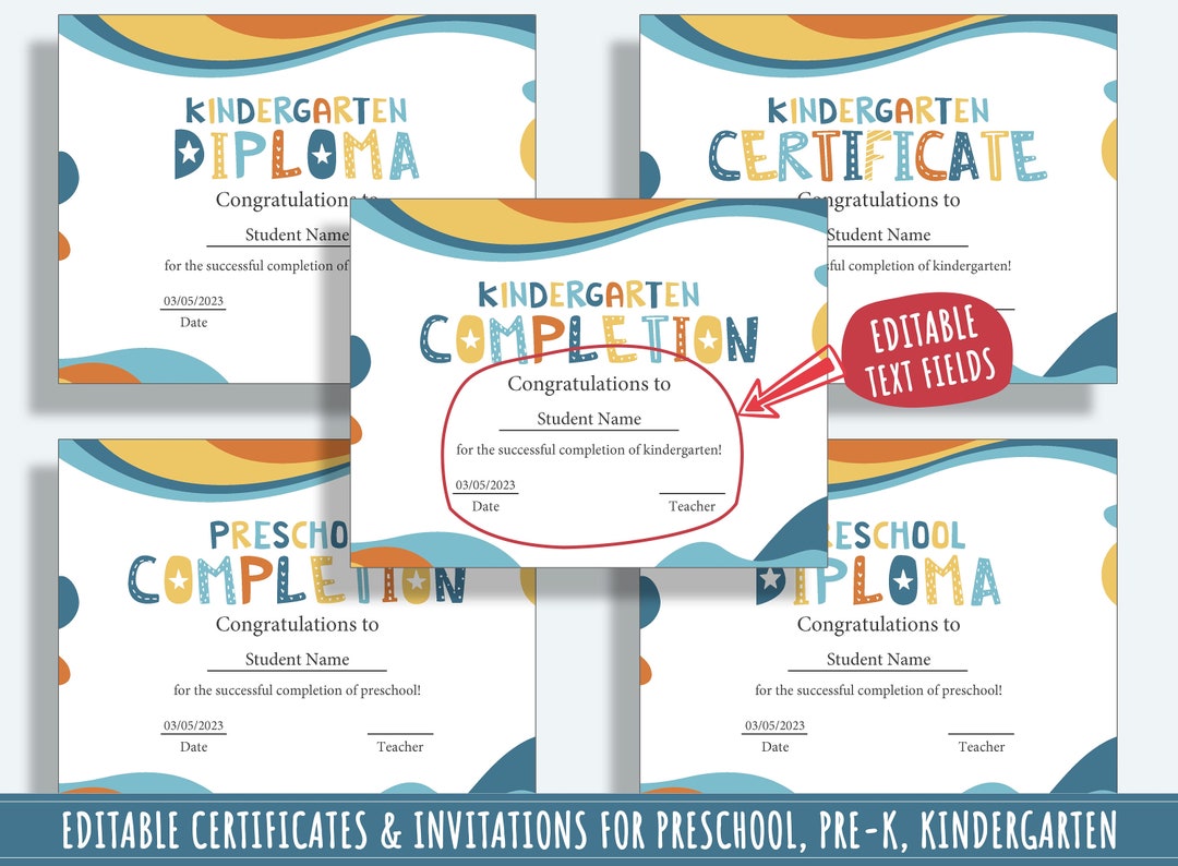 Diplomas certificados e invitaciones modernos personalizables - Etsy México