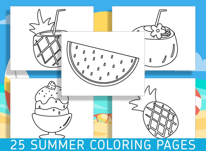 Summer Coloring Pages: 25 Fun and Engaging High-resolution Sheets for ...
