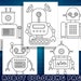 25 Fun Robot Coloring Pages for Preschool and Kindergarten Kids, PDF ...