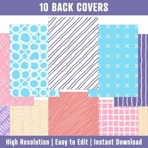 Powerpoint Binder Covers, 10 Printable/editable Abstract Doodle Covers ...