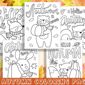 15 Beautiful Autumn Coloring Pages for Preschool and Kindergarten Kids ...