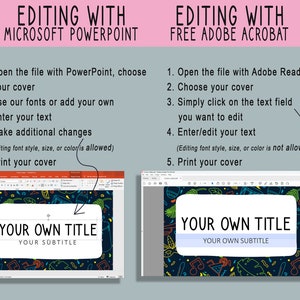 10 Editable Sports Pattern Binder Covers, Includes 1", 1.5", 2" Spines ...