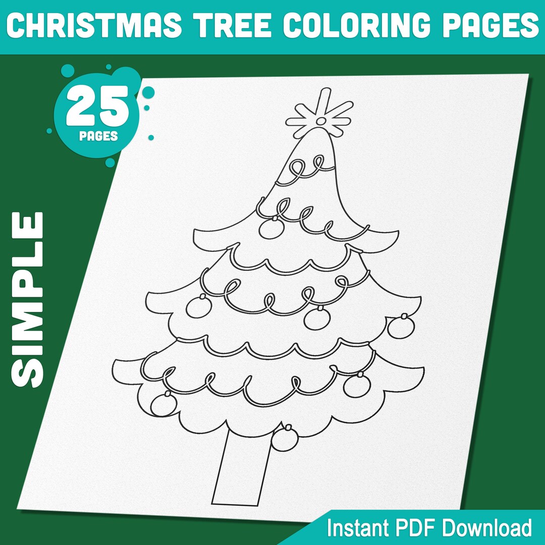 25 Merry & Bright Christmas Tree Coloring Pages for Kids – High ...