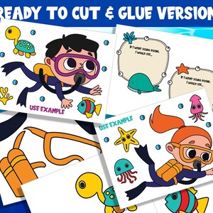Underwater Adventures Craft Bundle: Scuba Diver and Ocean Animals ...