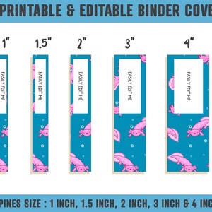 Animal Binder Cover, 10 Printable & Editable Covers+spines, Binder ...
