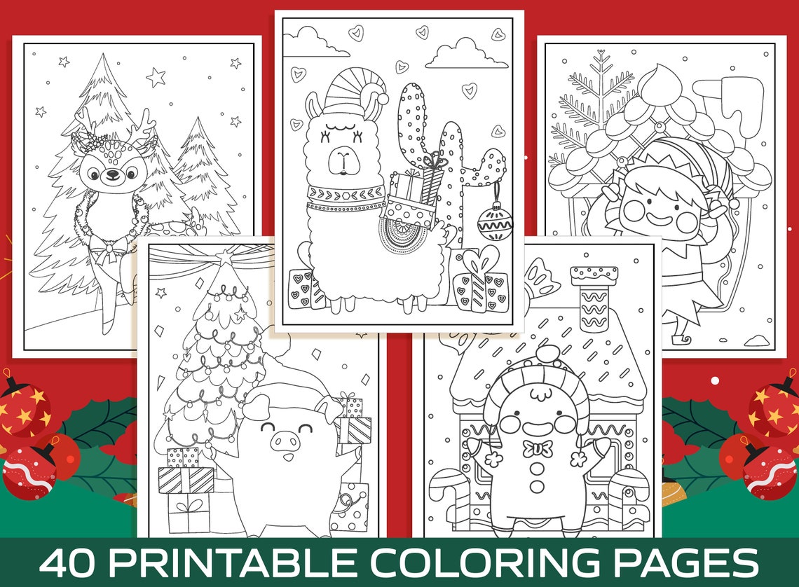 Christmas Coloring Pages: 40 Printable Designs for Kids, Teens, and ...