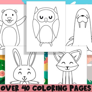 Animal Coloring Pages: 40 Printable Animal Designs for Preschool ...