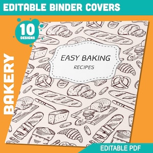 Bakery Binder Cover (bread, Cake, Brownie, Bun, Croissant...), 10 ...