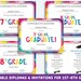 Editable 4th Grade Graduation, 1st to 8th Grade Diploma, Certificate of ...