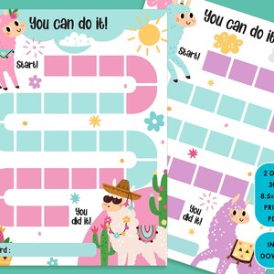 Printable Llama Reward Chart for Kids, Encouraging Positive Behavior ...