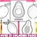 Fruit Coloring Pages, 25 Printable Fruit Coloring Pages for Preschool ...