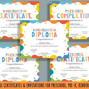 First Steps to Success: Kindergarten & Preschool Diploma, Certificate ...