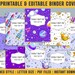 Space Backgrounds Binder Cover, 10 Printable/editable Binder Covers ...