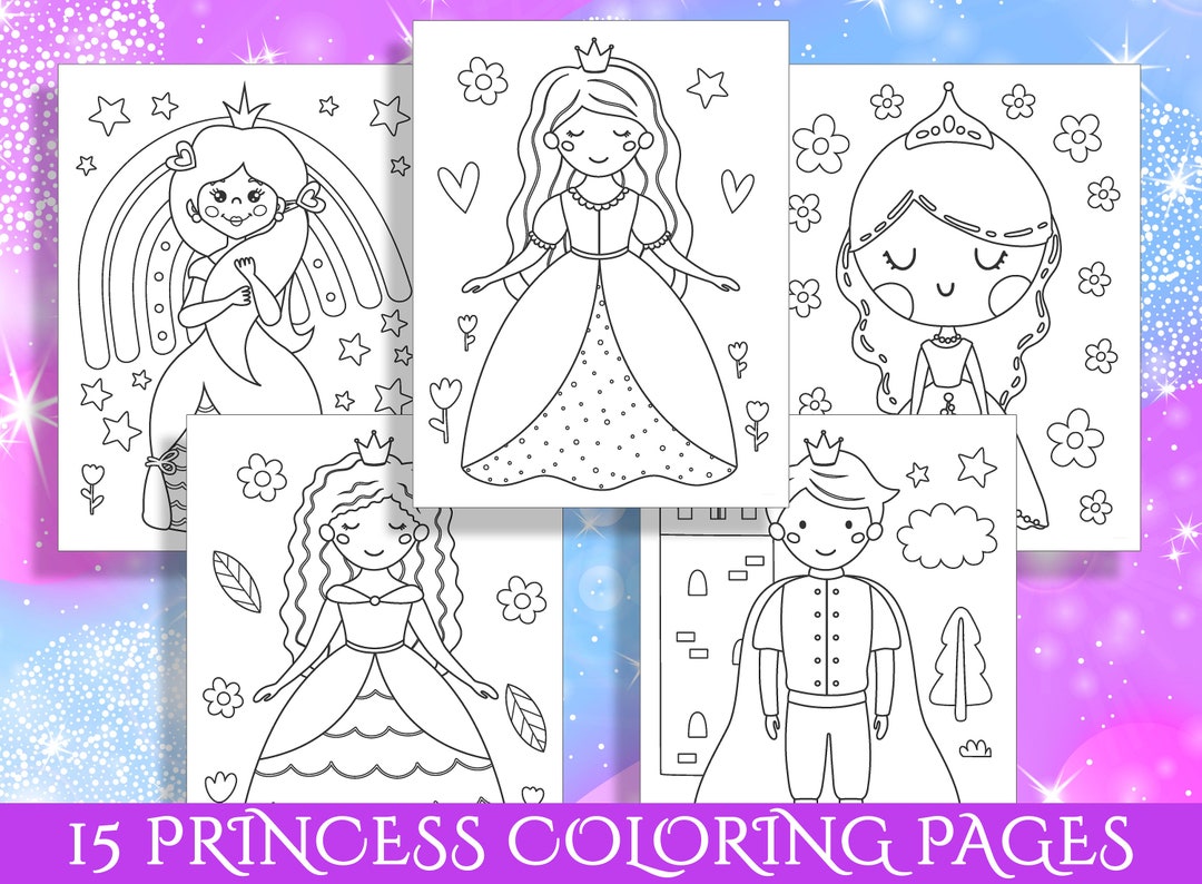 Magical Princess Coloring Pages: 15 Enchanting Designs for Preschool ...