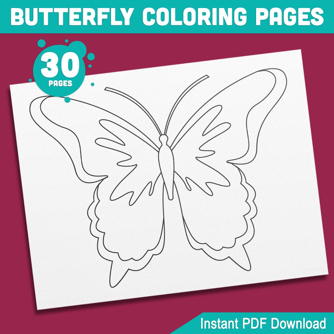 Butterfly Coloring Pages: 30 Delightful Coloring Book Designs – Perfect ...