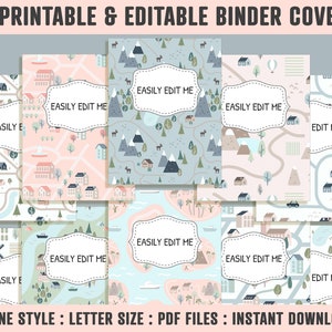 Adventure Binder Cover, 10 Printable & Editable Binder Covers + Spines ...