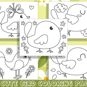 Cute Bird Coloring Pages: 25 Adorable Coloring Book Designs for ...