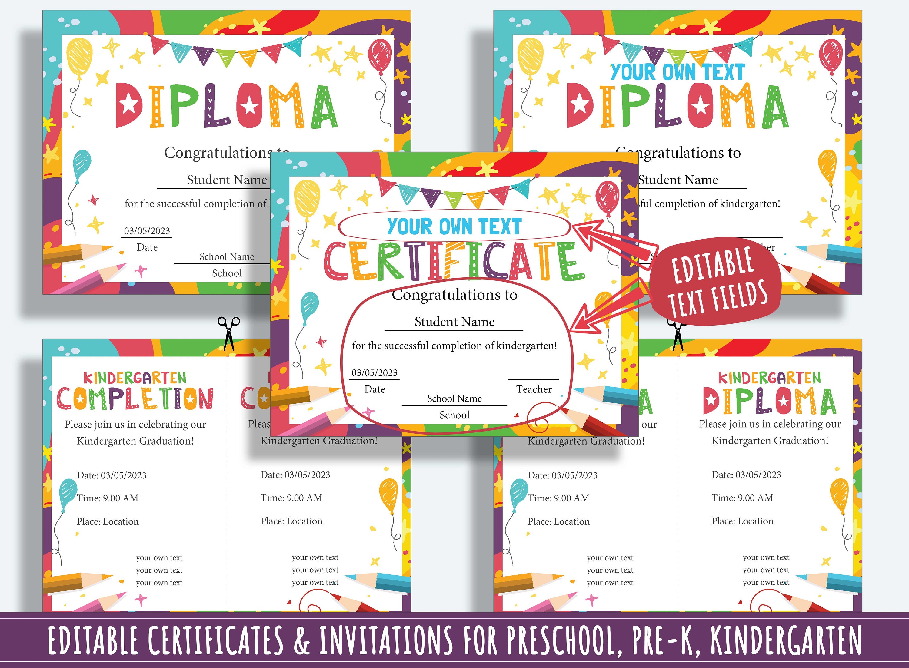 Editable Funny Class Awards, End of the Year Awards, Diplomas ...