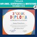 Editable End of 3rd Grade Certificate, 1st to 8th Grade Diploma ...