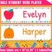 Student Desk Plates, 30 Printable/editable Fruits and Vegetables ...